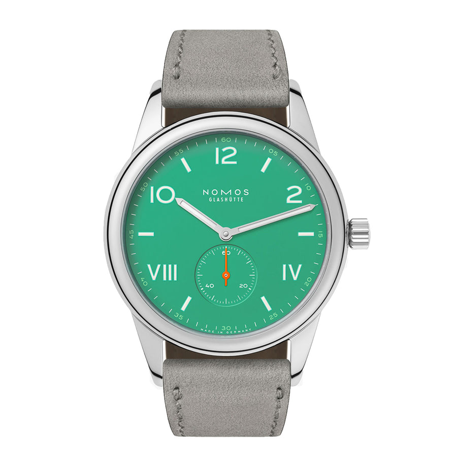 38.5mm Club Campus Watch with Green Dial in Stainless Steel, Strap ...
