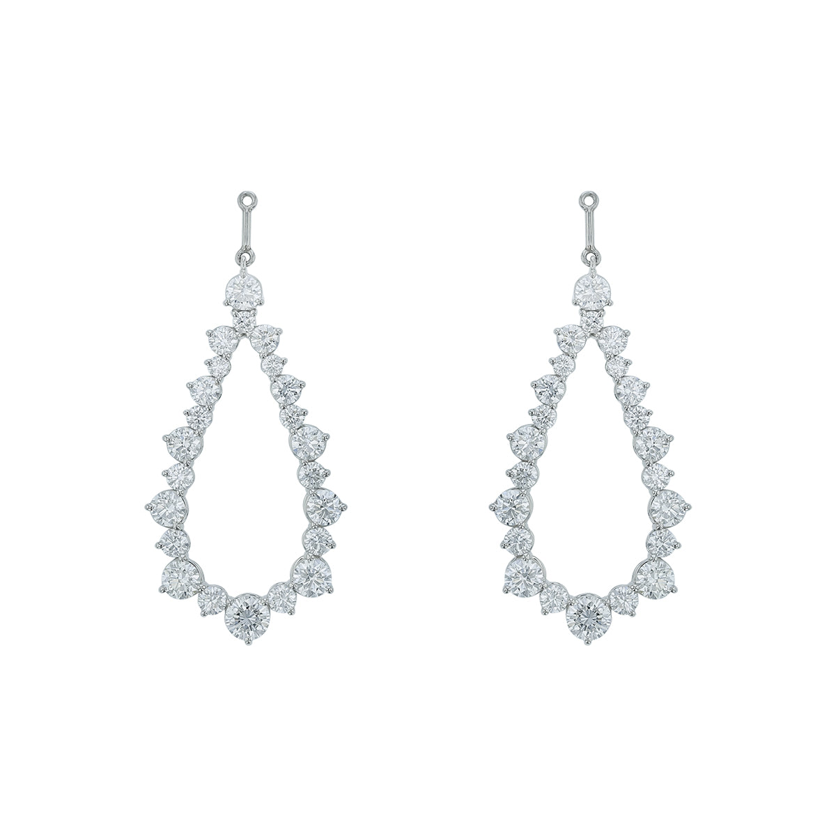 6.12ct Diamond Detachable Drop Earring Jacket in Platinum | Shreve & Co.