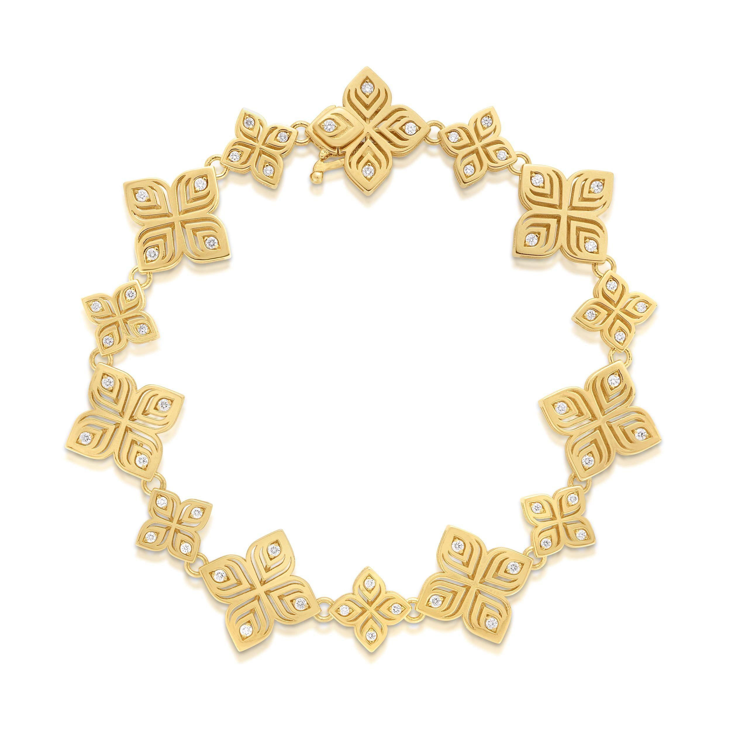 Arabesque 0.45ct Diamond Bracelet in 18K Yellow Gold | Shreve & Co ...