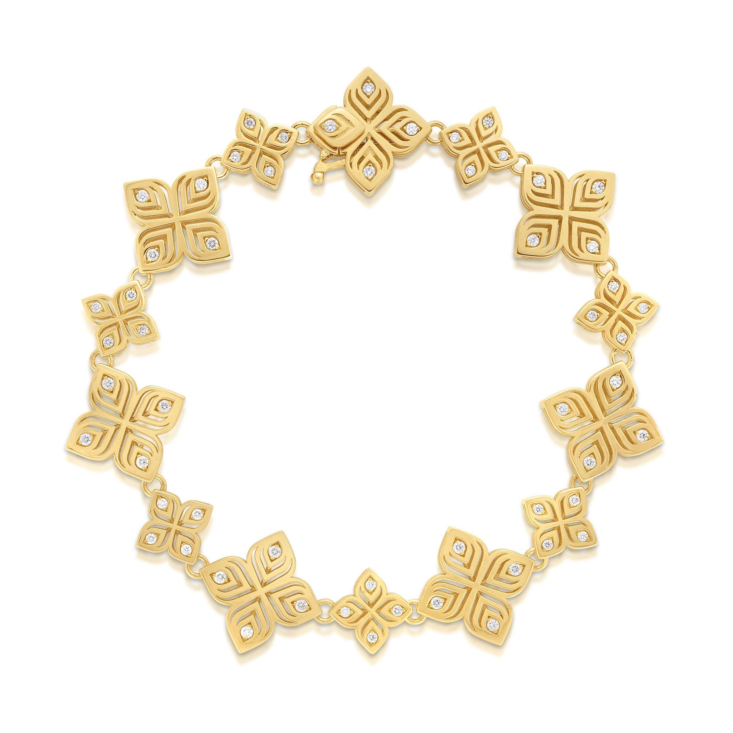 Arabesque 0.45ct Diamond Bracelet in 18K Yellow Gold | Shreve & Co ...