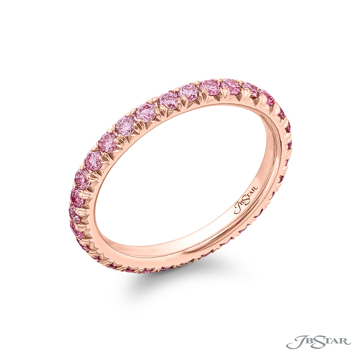 18K Rose Gold Fancy Pink Diamond Eternity Band | Shreve & Co.