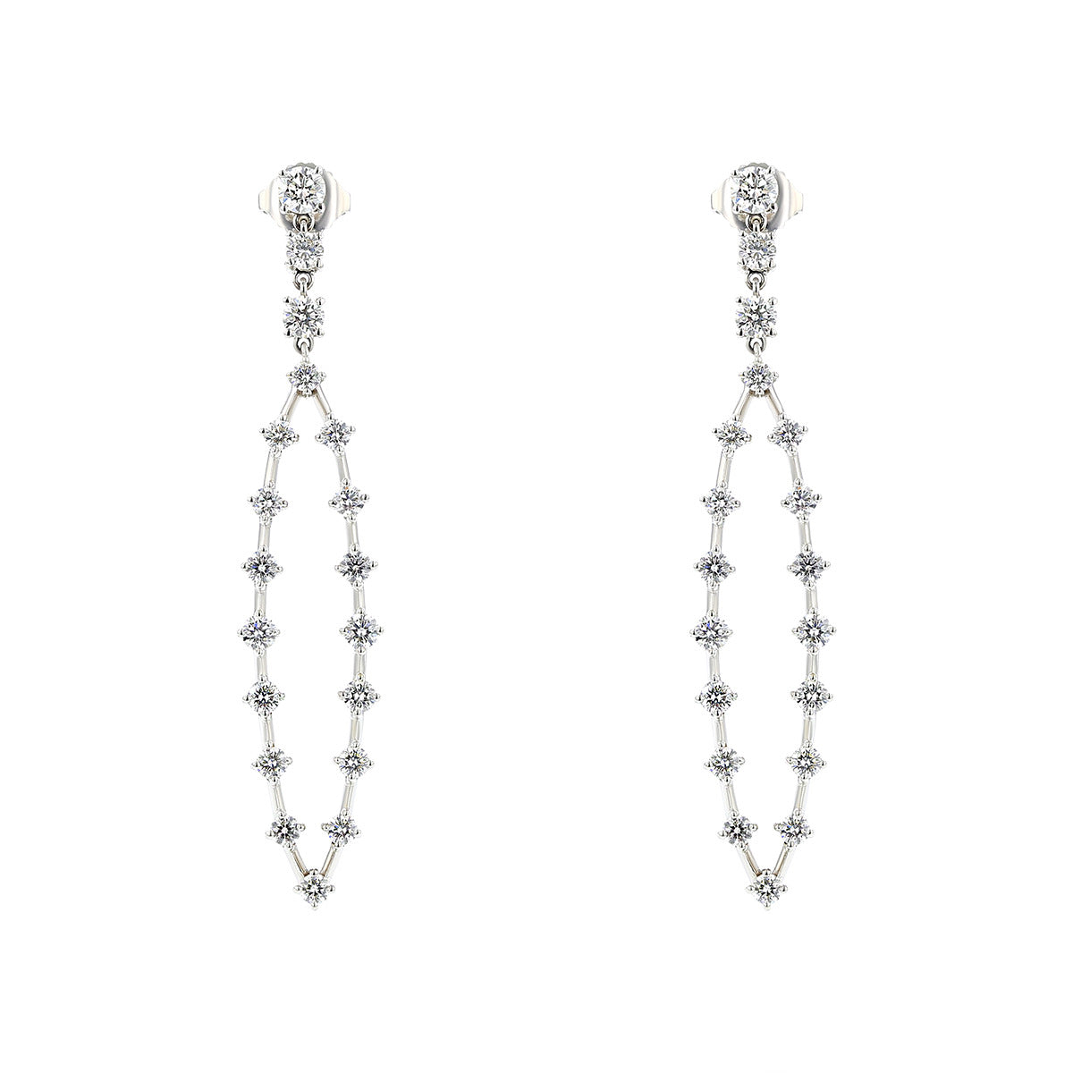 Elliptical Diamond Drop Earrings | Shreve & Co. | Shreve & Co. Jewelers