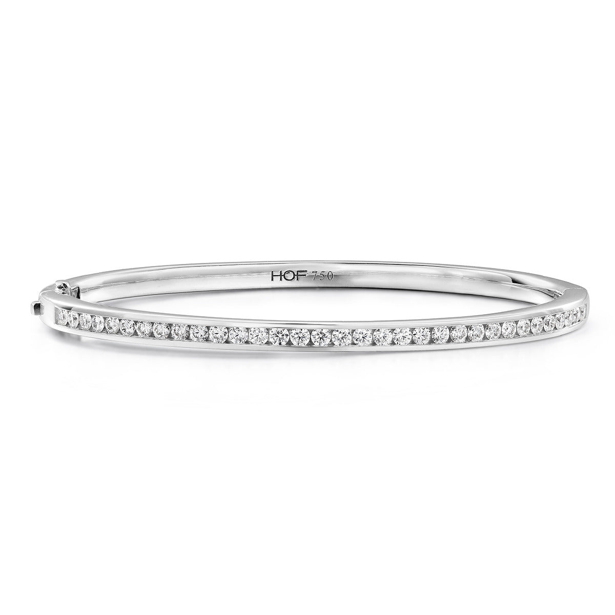 HOF Classic Channel Set Diamond Bangle | Shreve & Co. | Shreve & Co ...
