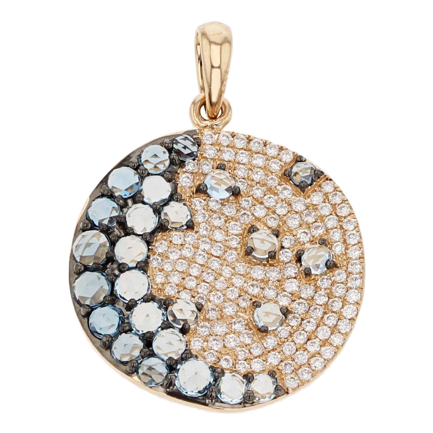 Moon Star Topaz and Diamond Pendant | Shreve & Co. | Shreve & Co. Jewelers
